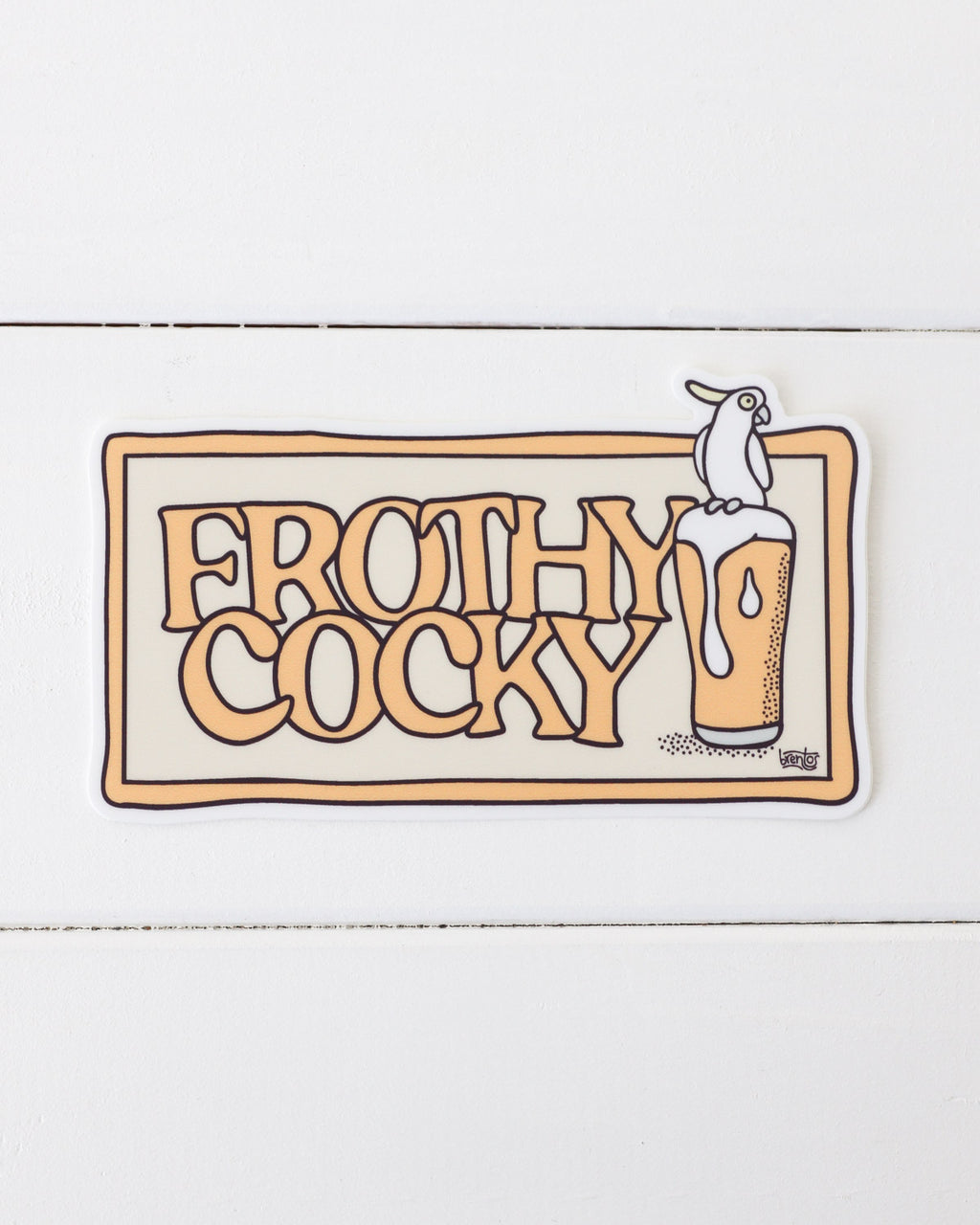 Frothy Cocky Beer and Cockatoo Sticker Pack by Brentos