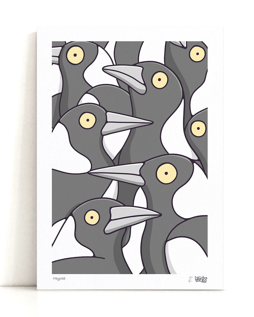 Australian Magpie Art by Brentos
